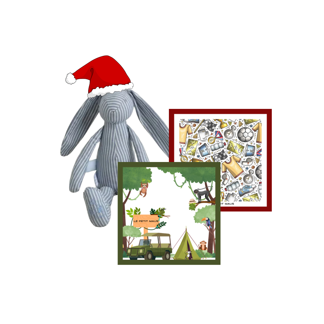 LARRY LAPIN AND 2 SWADDLES LUXURY GIFT SET – LE PETIT MAUS